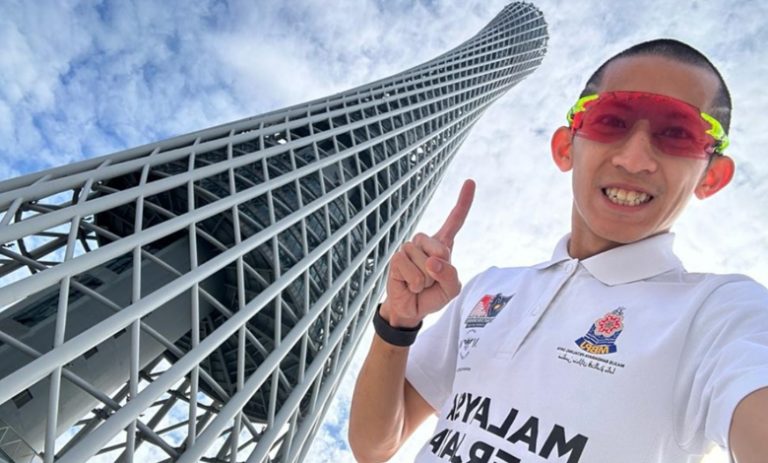 Jaguh pelari negara pecah rekod dalam acara Canton Tower Run Up di ...