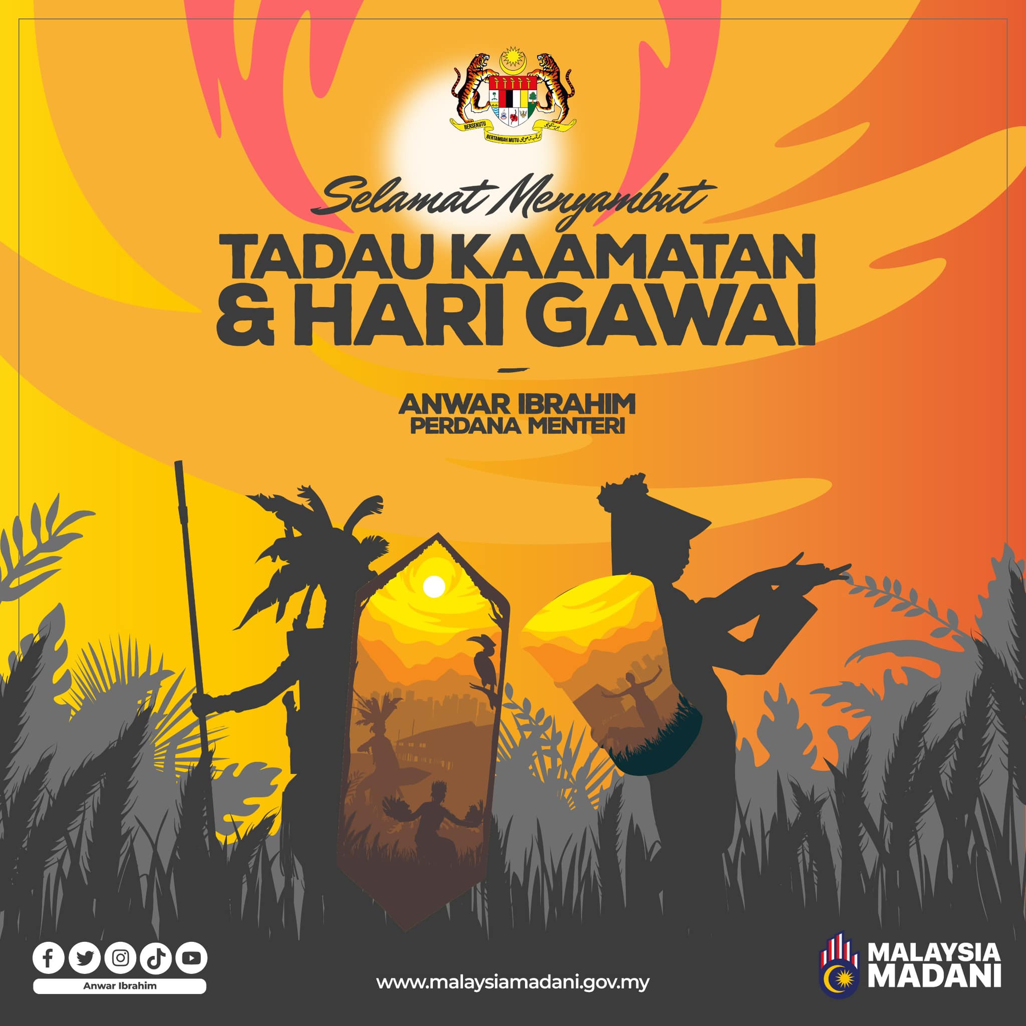 PM Anwar ucap selamat menyambut Pesta Kaamatan, Hari Gawai - Media Madani PM Anwar ucap selamat menyambut Pesta Kaamatan, Hari Gawai - Media Madani